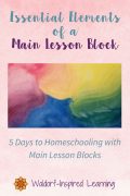 The Essential Elements of a Main Lesson Block