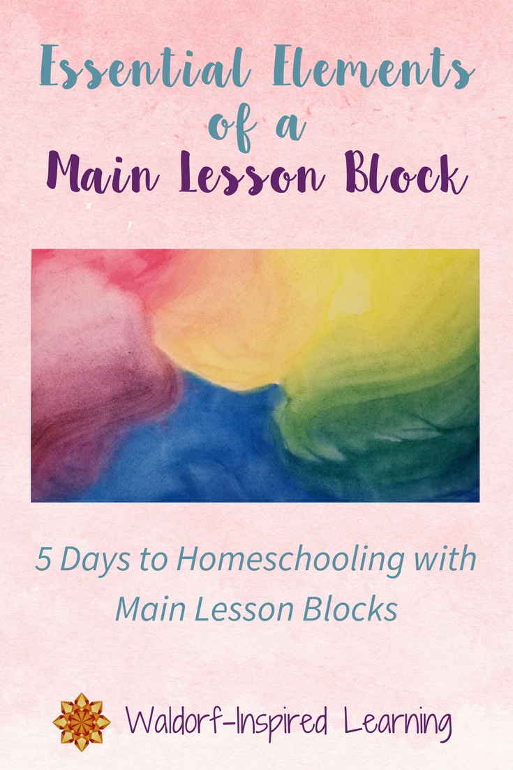 The Essential Elements of a Main Lesson Block